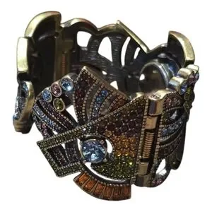 Heidi Daus | Accessories | Heidi Daus Art Deco Bronze Metal Swarovski ...